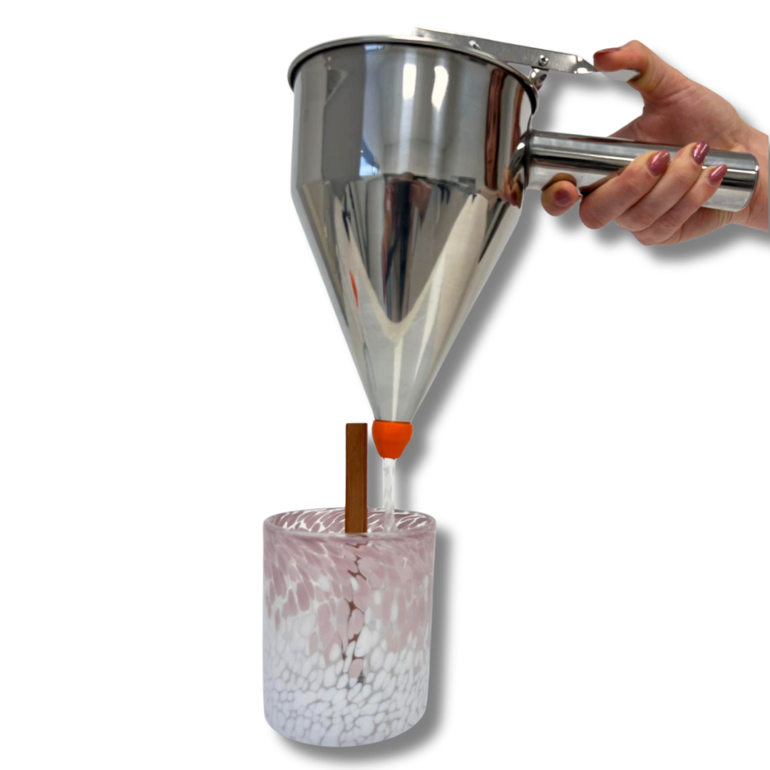 Funnel Stainless Steel Pouring Jug - Antwerp Luxury Candle Supplies
